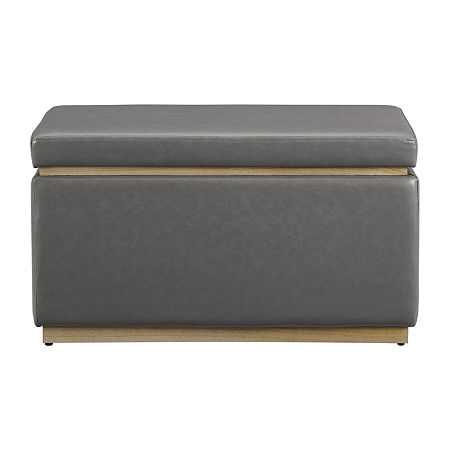 Click here for Berlinda Faux Leather Rectangular Storage Ottoman... prices