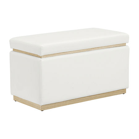 Click here for Berlinda Faux Leather Rectangular Storage Ottoman... prices