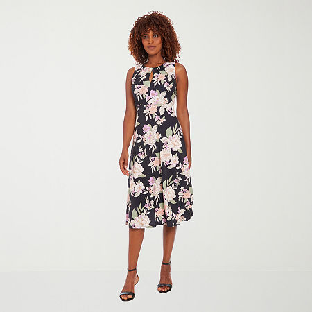 Click here for London Times Womens Sleeveless Floral Midi Fit + F... prices