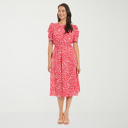 Click here for London Times Womens Short Sleeve Confetti Midi Fit... prices