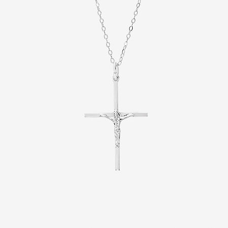 Click here for Silver Treasures Womens Sterling Silver Cross 16 I... prices