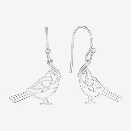 Click here for Athra Sterling Silver Laser Cut Cardinal Drop Earr... prices