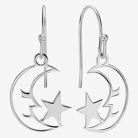 Click here for Silver Treasures Womens Sterling Silver Moon Star... prices