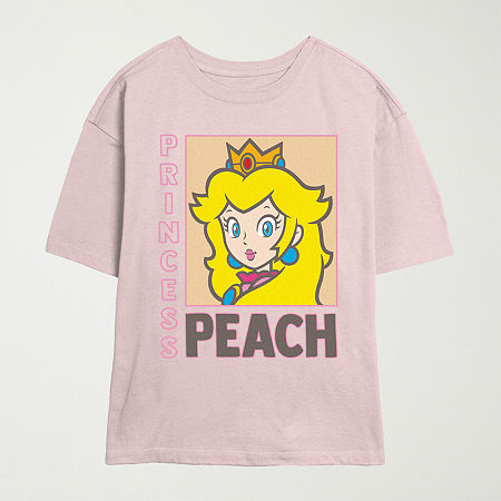 Click here for Nintendo Princess Peach Tee Womens Juniors Crew Ne... prices