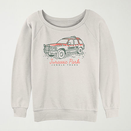 Click here for Womens Juniors Crew Neck Long Sleeve Jurassic Worl... prices