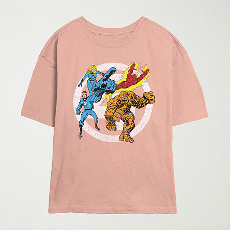 Click here for Fantastic Four Team Tee Womens Crew Neck Short Sle... prices