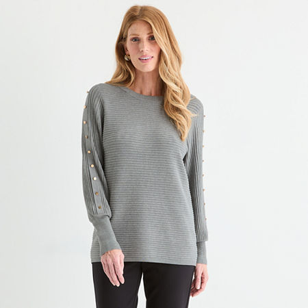 Click here for Liz Claiborne Womens Crew Neck Long Sleeve Striped... prices