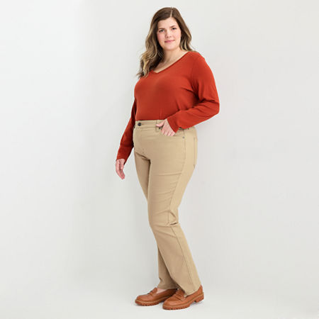 Click here for St. Johns Bay Plus Womens Mid Rise Straight Leg Je... prices