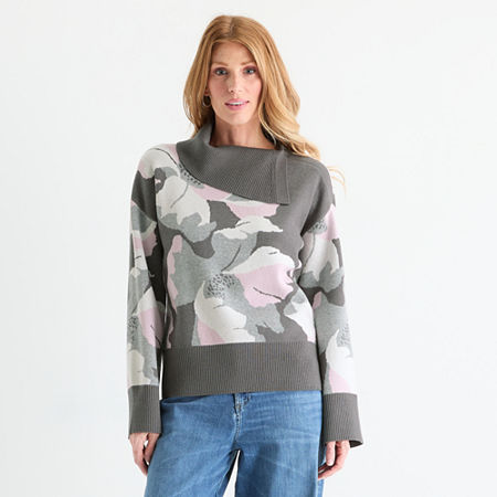 Click here for Liz Claiborne Womens Split Crew Neck Long Sleeve F... prices