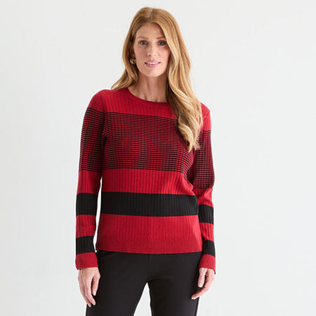 Click here for Liz Claiborne Womens Crew Neck Long Sleeve Striped... prices