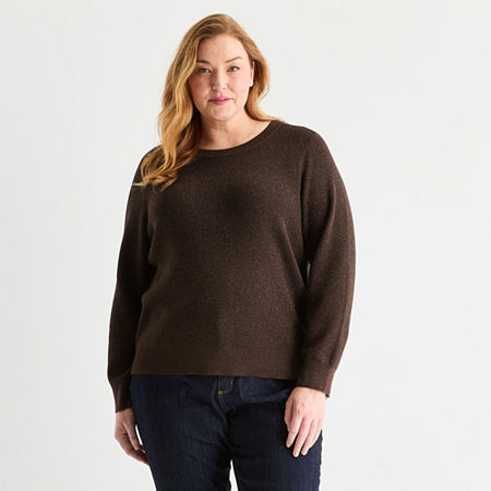 Click here for Liz Claiborne Plus Womens Crew Neck Long Sleeve Pu... prices