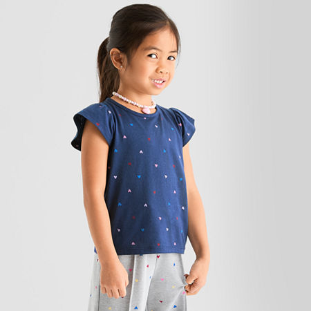 Click here for Thereabouts Little Girls Round Neck Short Sleeve R... prices