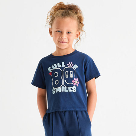 Click here for Thereabouts Little Girls Round Neck Short Sleeve B... prices