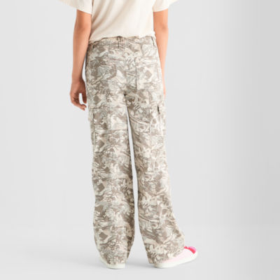 Thereabouts Girls Wide Leg Cargo Pant, Color: Soft Camo - JCPenney