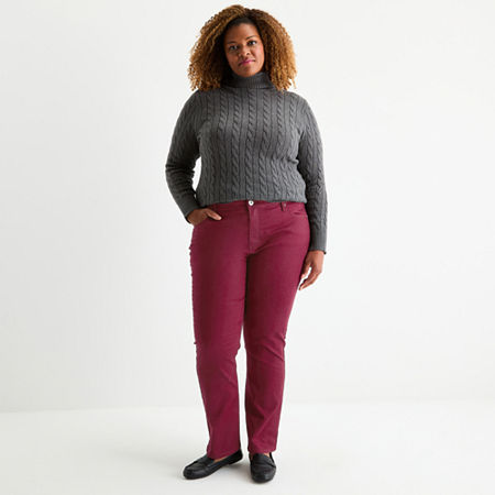 Click here for St. Johns Bay Plus Womens Mid Rise Straight Leg Je... prices