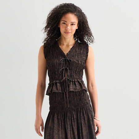 Click here for a.n.a Womens V Neck Sleeveless Vest  Small  Brown prices