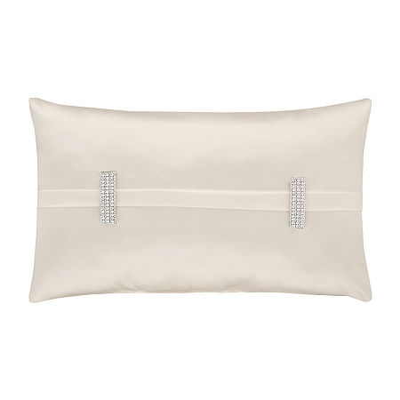 J Queen New York Satinique Decorative Pillow  12 x 20 - Natural