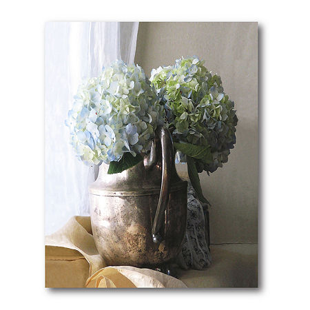 Click here for Courtside Market Silver Pitcher With Hydrangeas Ca... prices