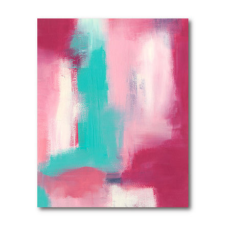 Click here for Courtside Market Abstract Pink Canvas Art  One Siz... prices
