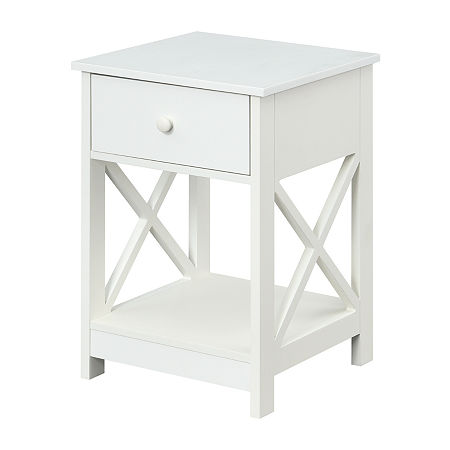 Click here for Oxford 1-Drawer Storage End Table  One Size  White prices
