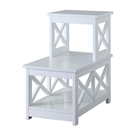 Click here for Oxford 2 Step Chairside End Table - White prices