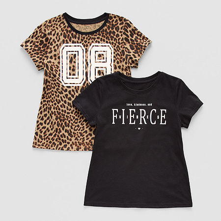 Click here for Xersion Little & Big Kid Girls Crew Neck Short Sle... prices