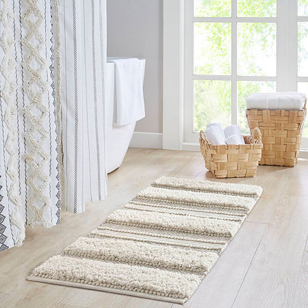 Click here for Ink+Ivy Asher Woven Texture Stripe Bath Rug  20 x... prices