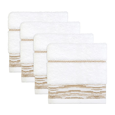 Click here for Nicole Miller Sydney 4-pc. Washcloth  One Size  Wh... prices