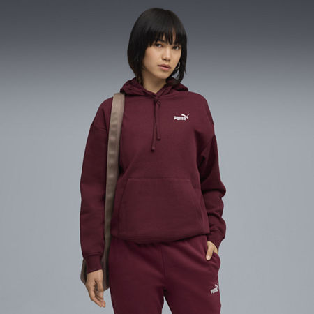 Puma Womens Essential Small No. 1 Logo Hoodie - Ruby Shimmer
