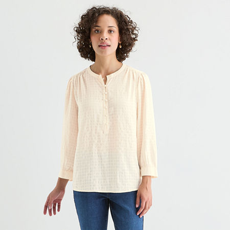 Click here for St. Johns Bay Womens Long Sleeve Blouse  X-large... prices