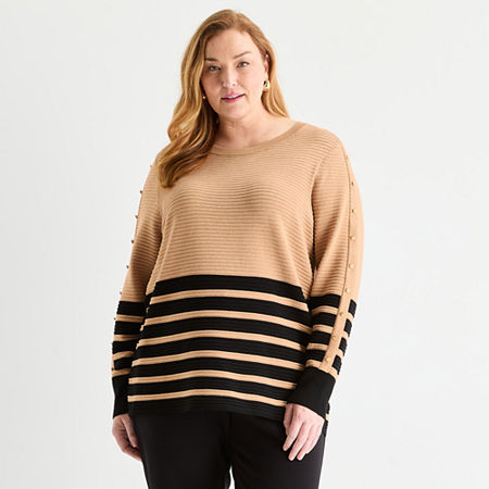Click here for Liz Claiborne Plus Womens Crew Neck Long Sleeve St... prices