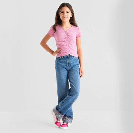 Click here for Thereabouts Little & Big Kid Girls Wide Leg Jean... prices