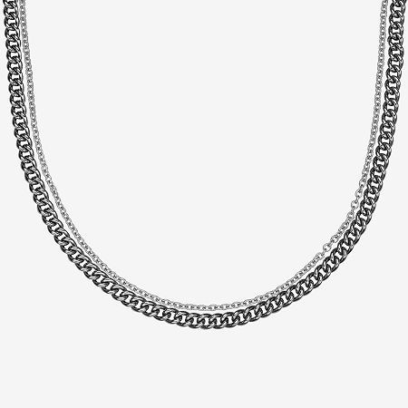 Click here for Mens Stainless Steel 22 Inch Curb Chain Necklace... prices