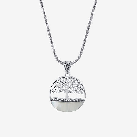 Click here for Tree Of Life Womens White Mother Of Pearl Sterling... prices