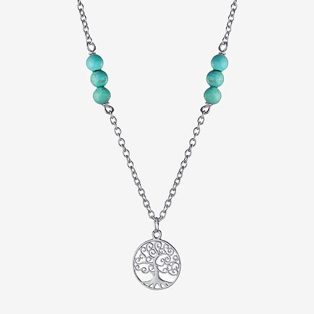 Click here for Tree Of Life Womens Enhanced Blue Turquoise Sterli... prices
