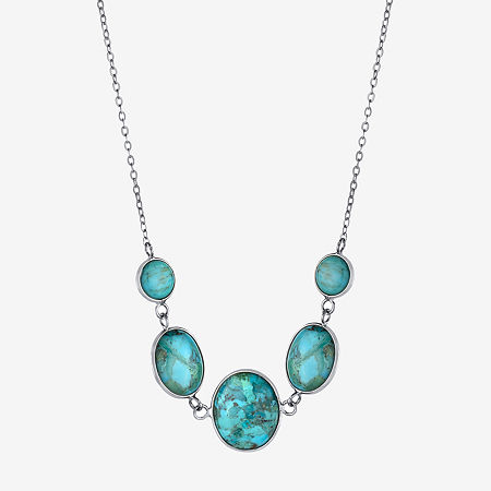 Click here for Womens Blue Sterling Silver 18 Inch Statement Neck... prices