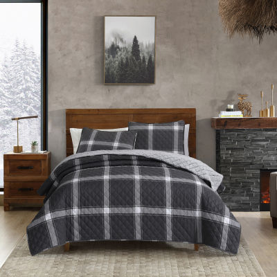 Nordic Lights Plaid Sherpa Reversible Quilt Set - JCPenney