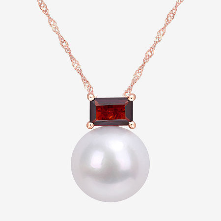 Click here for Womens White Cultured Freshwater Pearl 10K Rose Go... prices