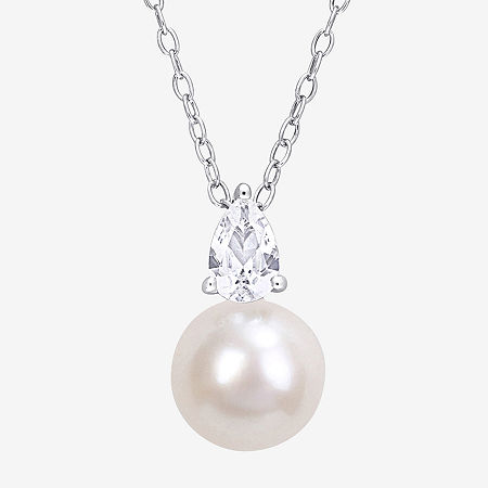 Click here for Womens White Cultured Freshwater Pearl Sterling Si... prices