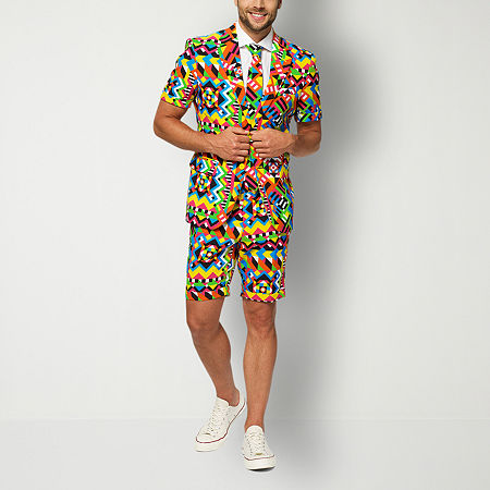 Click here for Opposuits Mens Slim Fit Summer Short Suit & Tie Se... prices