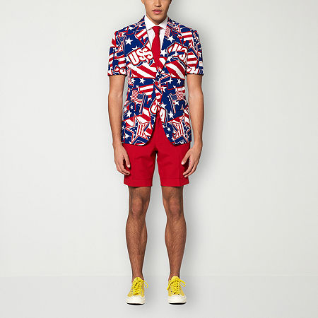 Click here for Opposuits Mens Slim Fit Summer Short Suit & Tie Se... prices