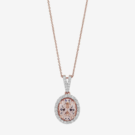 Click here for Womens Simulated Morganite Pendant Necklace  One S... prices