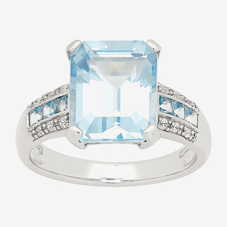 Click here for Womens Simulated Blue Aquamarine Sterling Silver C... prices