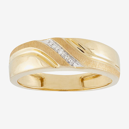 Click here for Mens Diamond-Accent Band in 10K Gold  10 1/2  Yell... prices