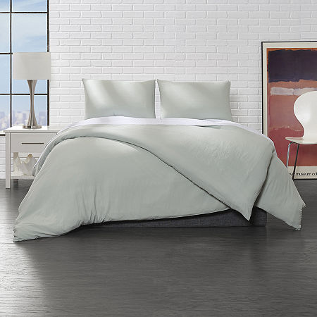 Ella Jayne Solid Microfiber Duvet Cover Sets