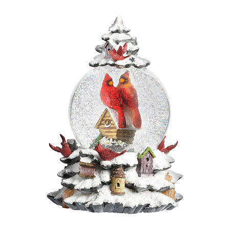 Click here for Roman 9in Lights Swirl Cardinal Dome Christmas Sno... prices