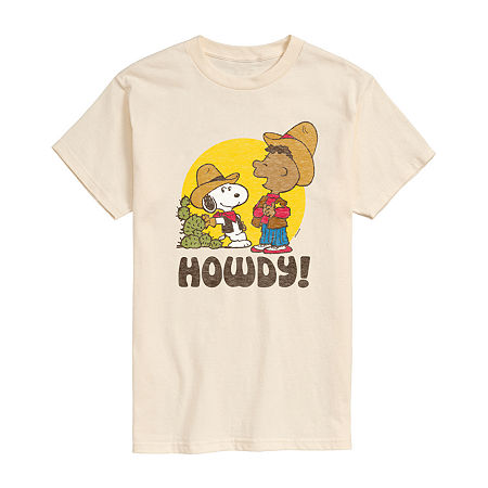 Click here for Mens Short Sleeve Peanuts Howdy Graphic T-Shirt  S... prices