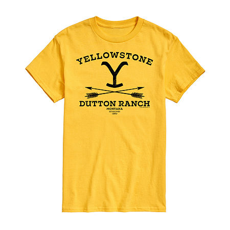 Click here for Mens Yellowstone Dutton Ranch Arrows T-shirt - Yel... prices