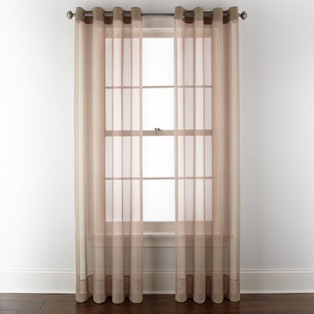 Click here for Liz Claiborne Lisette Grommet Top Sheer Single Cur... prices
