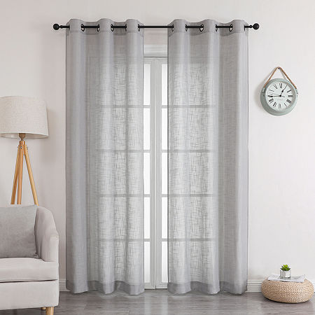 Click here for Newton Grommet Top Sheer Set of 2 Curtain Panel  O... prices